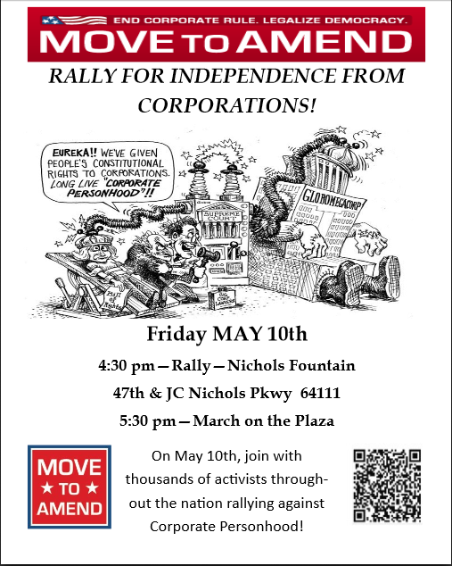 Fightin' Cock Flyer: KC Rally "Move to Amend" Friday 10 May, 2013