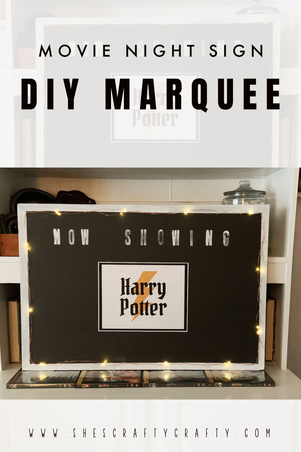 She's Crafty: How to make a Movie Marquee Sign