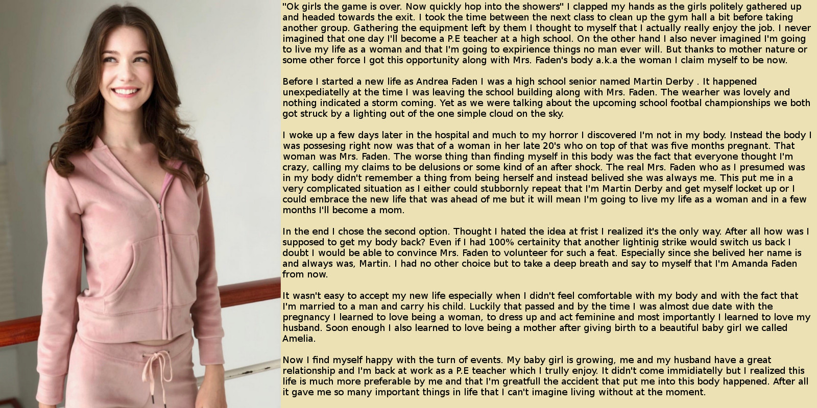 Marti's tg captions: I'm actually happy