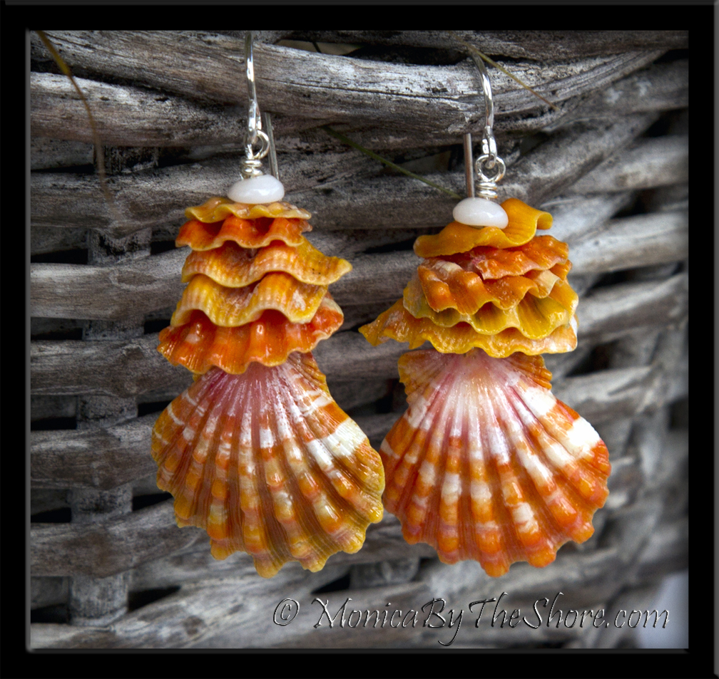 Monica's Blog: Sunrise Shells Rings & Shell Earrings by ...