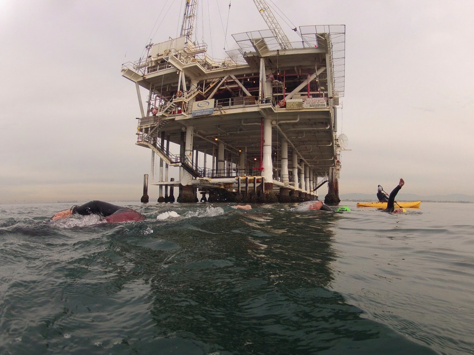 Tridiots: Oil Platform Esther Swim - February 2, 2013