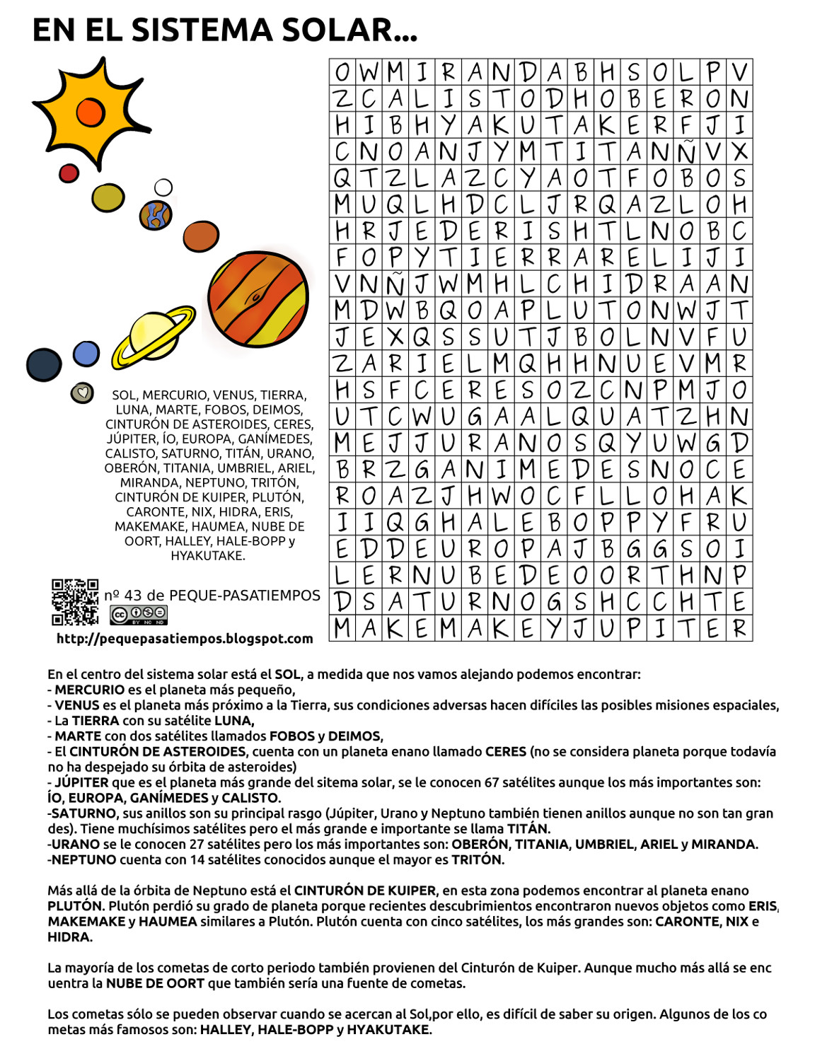 Peque-pasatiempos: Sopas de letras