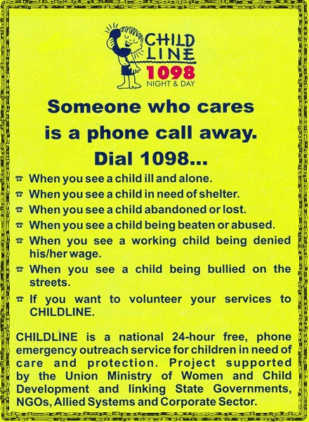 harimohan paruvu: Emergency Helpline for Child Abuse - 1098