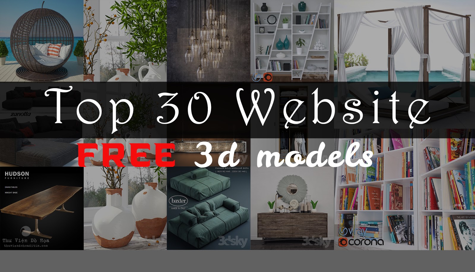 Top 30 website free 3d Models DOWNLOAD - List