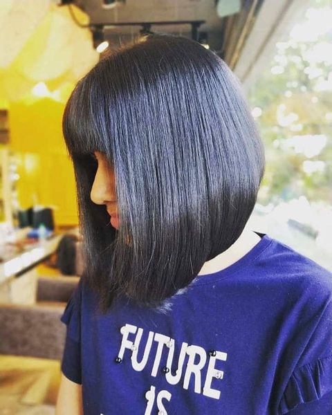 New Trend curved bob cut hair style - Village Barber Stories