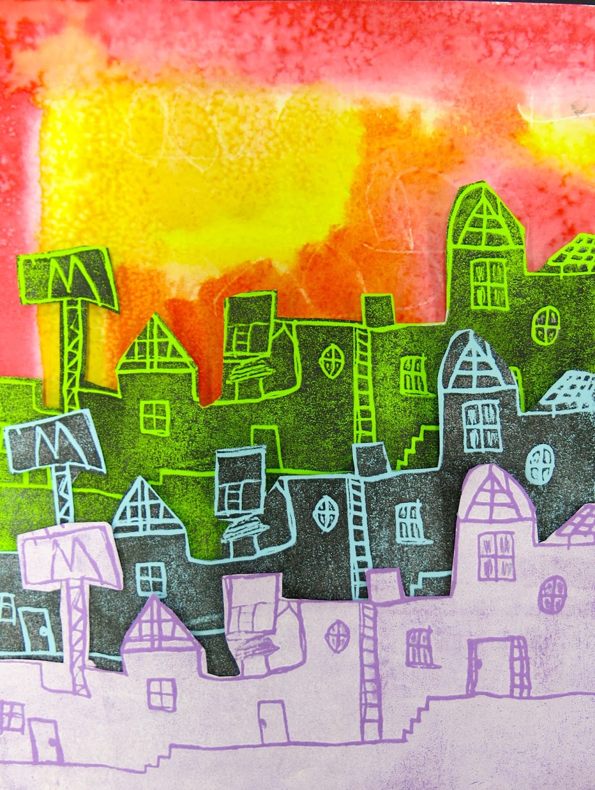 Cassie Stephens: In the Art Room: Printed Cityscape Collages with Third ...