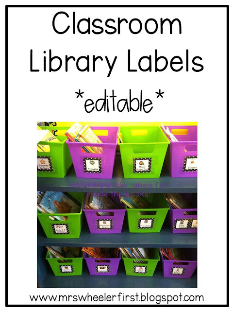 Mrs. Wheeler's First Grade Tidbits: Classroom Library Organization