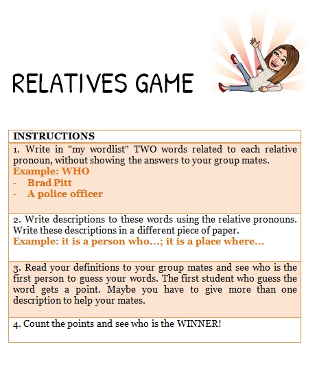 Relatives Game - English with Esther