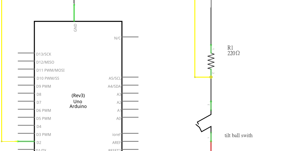 貓哥的Arduino日誌: 筆記 Arduino 傾斜開關 Tilt Ball Switch