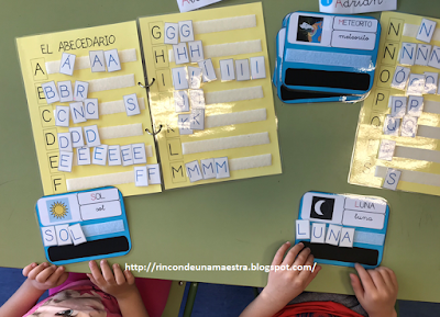 Rincón de una maestra: Tarjetas de lectoescritura sobre el espacio