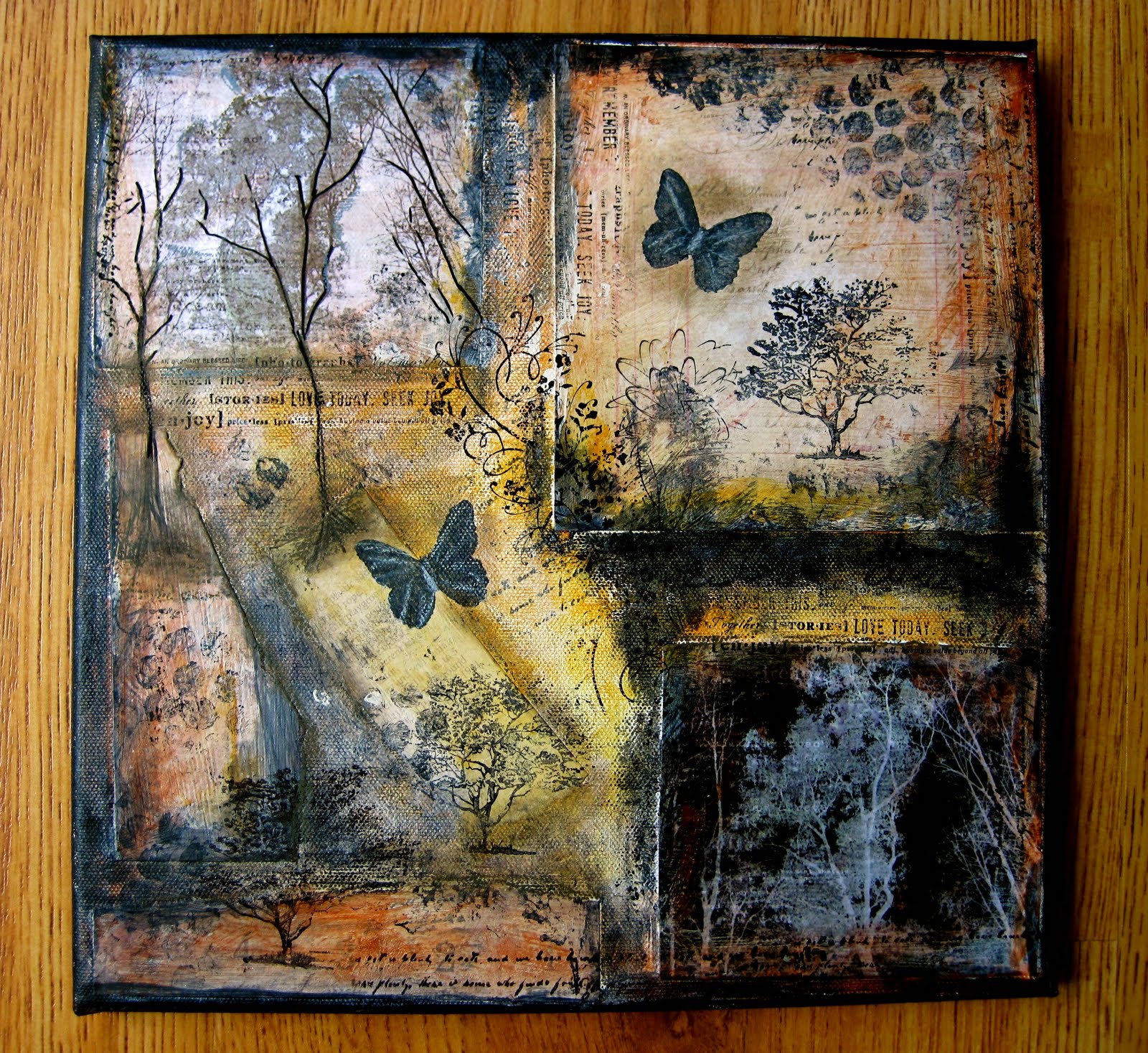 Artsy Butterfly: New Photo Collage Painting