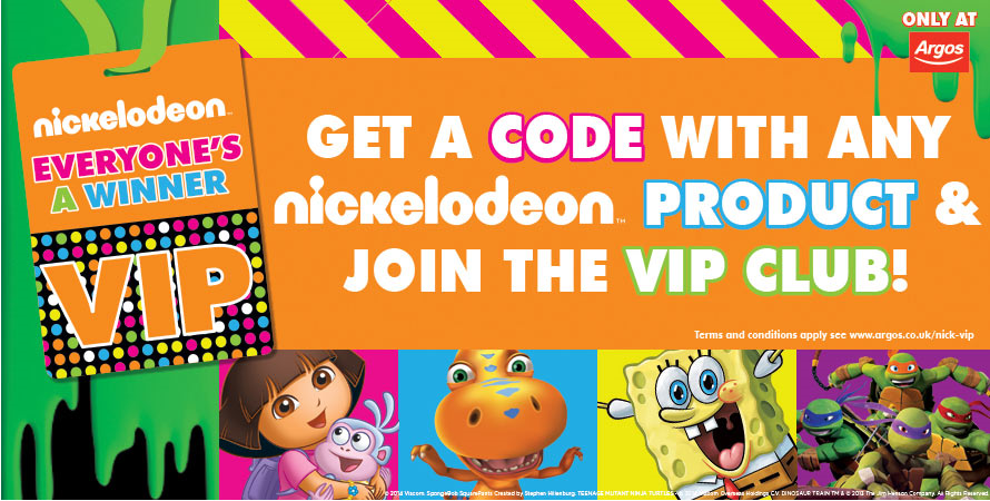 NickALive!: Nickelodeon UK And Argos Launch Everyone's A Winner VIP ...