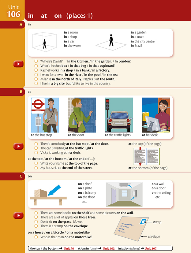 in / at / on (places 1) - Learn more about English