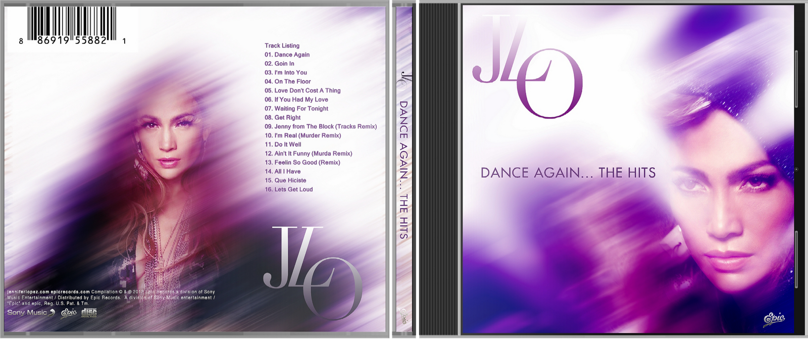 CD Cover Design: Jennifer Lopez - Dance Again... The Hits