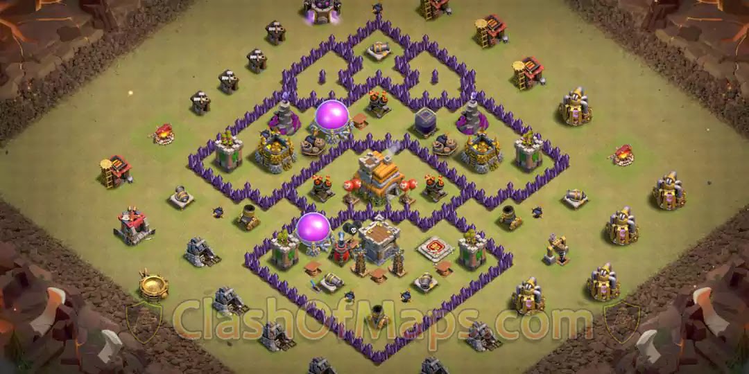 Base Coc Th 7 : Best Th7 Farming Base Layouts With Links 2021 Copy Town ...