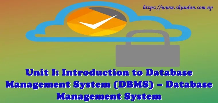 Unit I: Introduction to Database Management System (DBMS) | BCA 4th ...