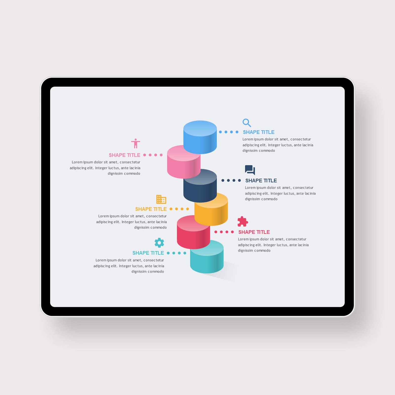 Cylinder Build Up PowerPoint Templates - PowerPoint Free