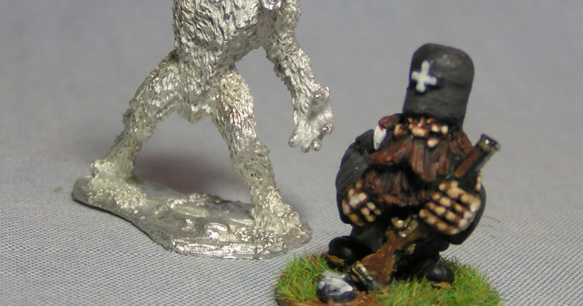 Dampf's modelling page: Flintloque Dwarf Landwehr - the werewolf