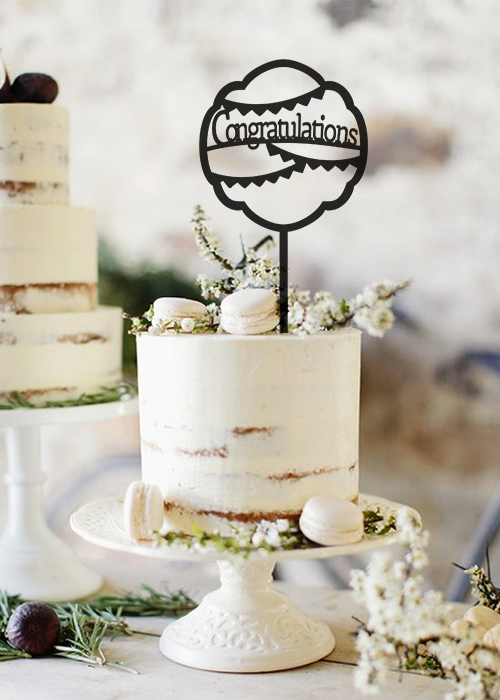 Congratulations cake topper
