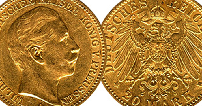 Buy the German 20 Mark Gold Coin, .2304 Oz - Money Metals Exchange ...