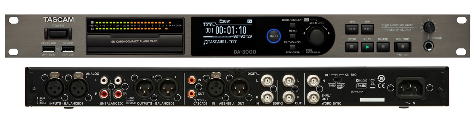ワタナベ楽器店 サウンドシステム/NEWS&TOPICS/【製品情報】TASCAM 『DA-3000』を新発売