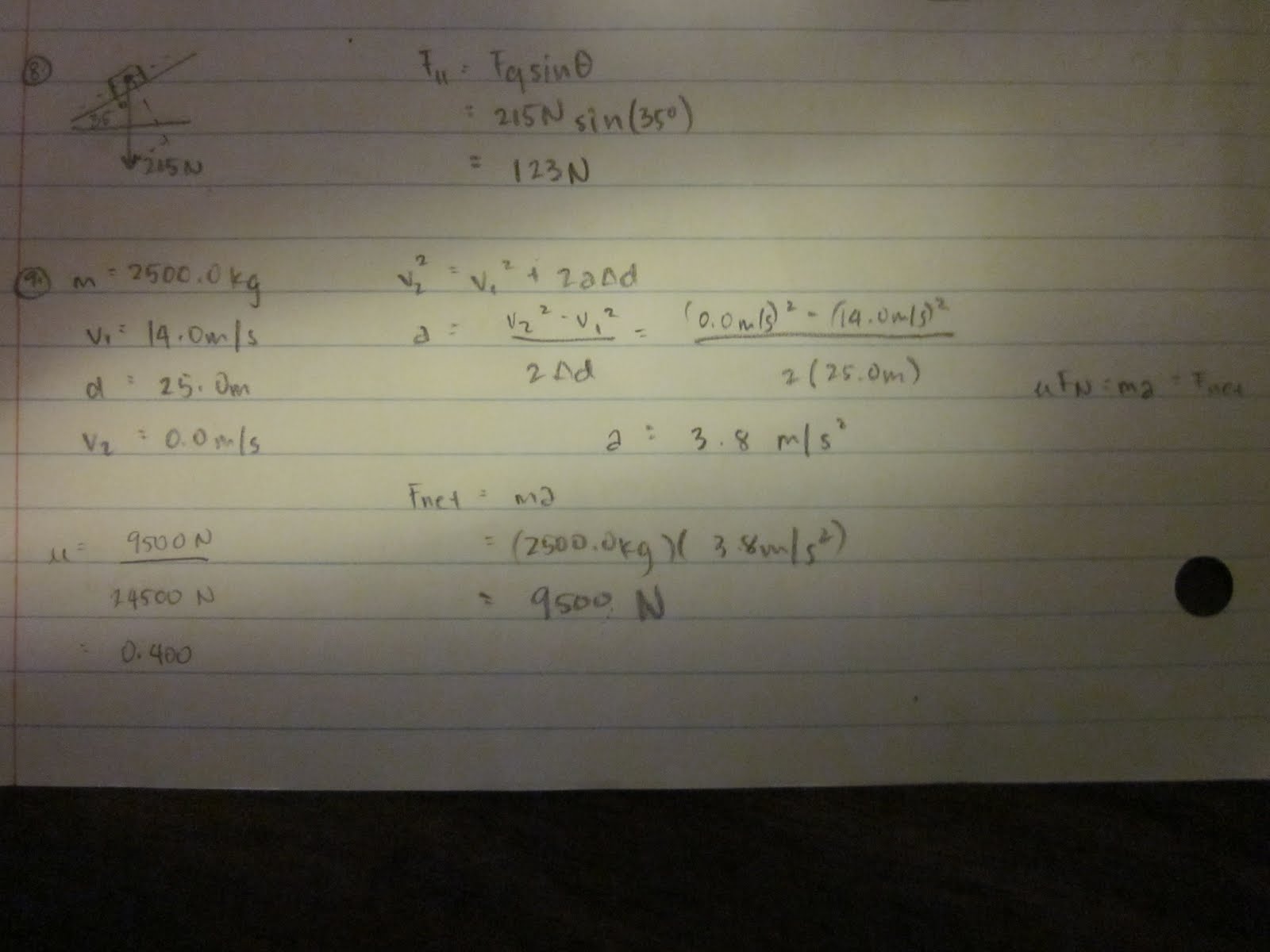 Physics1202-2010: Dynamics Worksheet