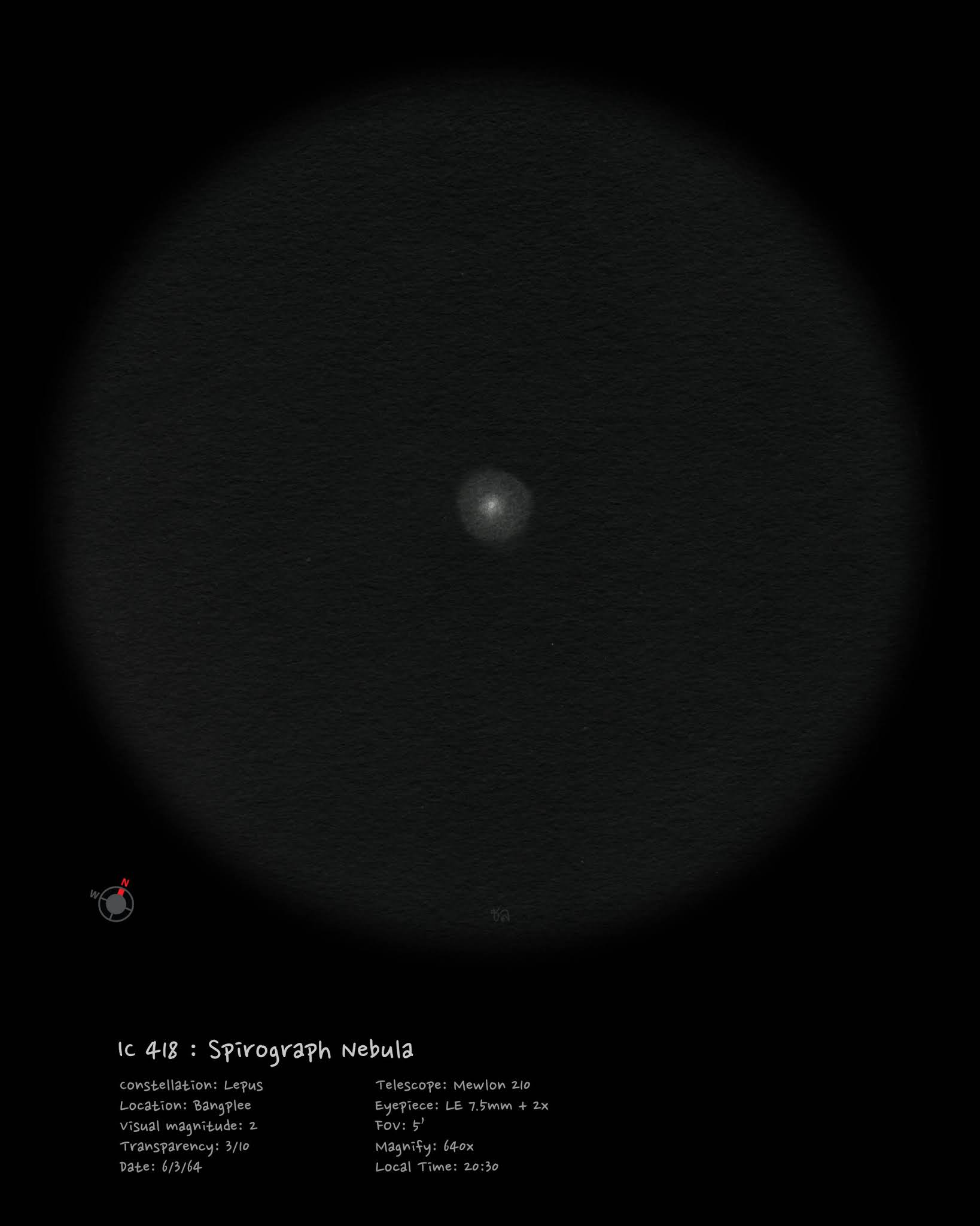 IC418 : Spirograph Nebula