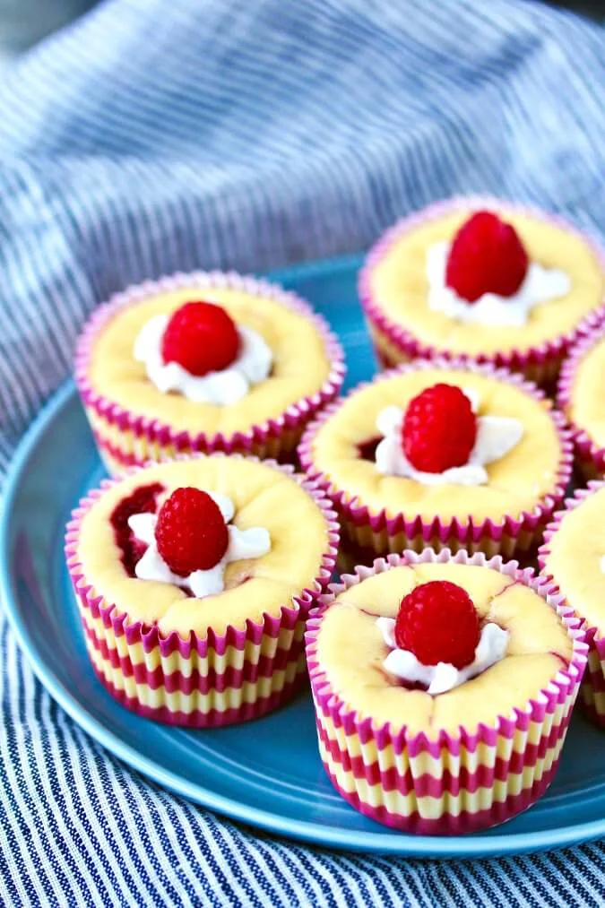Mini Raspberry Cheesecakes | Karen's Kitchen Stories