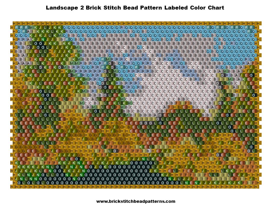 Brick Stitch Bead Patterns Journal: Abstract Landscape 2 Free Brick ...