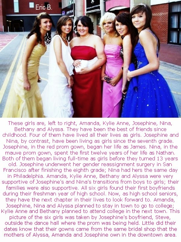 Eric's Transgender Captions: Six Best Friends at The Prom