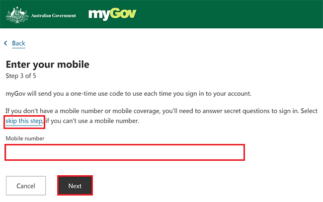 myGov help - Create a myGov account guide