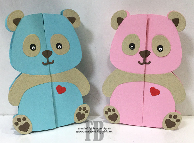 StampOwl's Studio: Bear Shaped Baby Cards