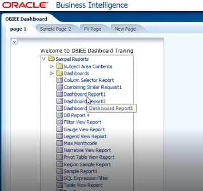 OBIEE: Dashboard Objects