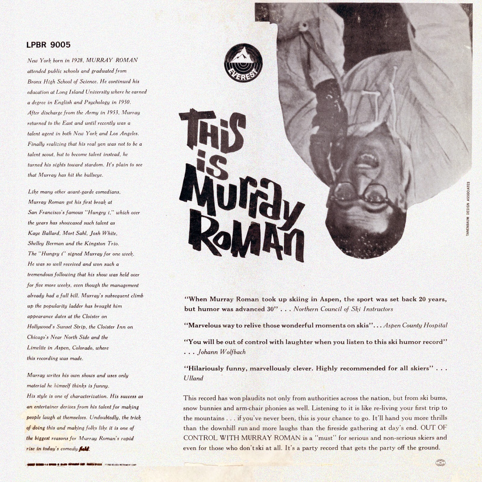 Vintage Stand-up Comedy: Murray Roman - Out Of Control With Murray ...