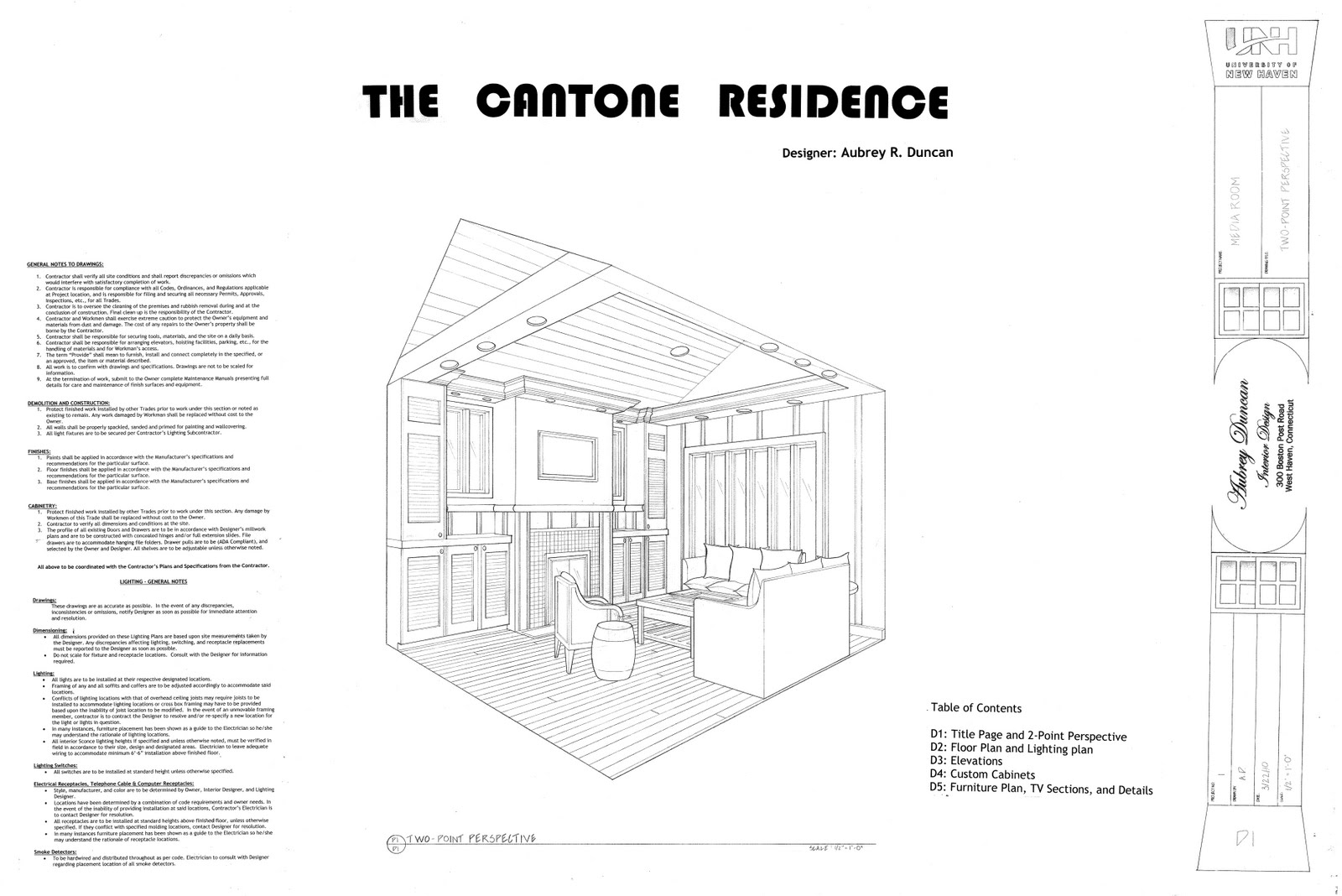 Aubrey Duncan: Construction Documents