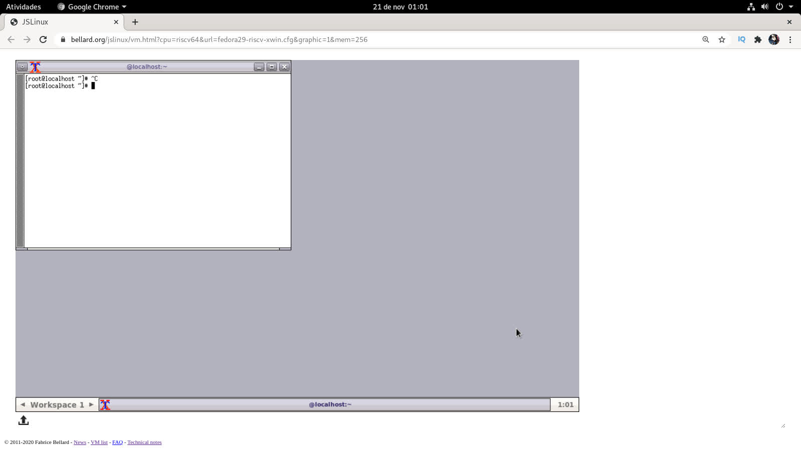 Toca do Tux: jslinux - executando outros sistemas operacionais dentro ...