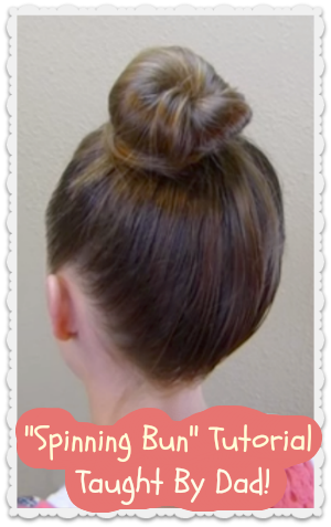 Dad Does Hair, Spinning Bun Hairstyle | Hairstyles For Girls - Princess ...