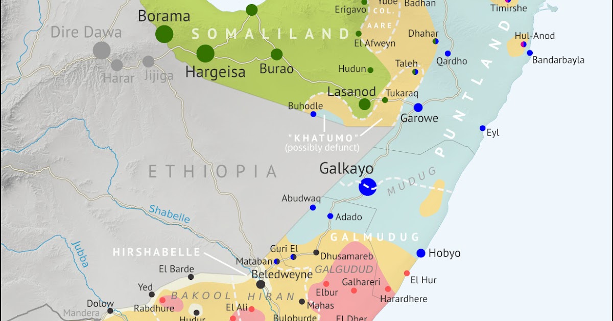 Somalia Control Map & Timeline - August 2019 - Political Geography Now