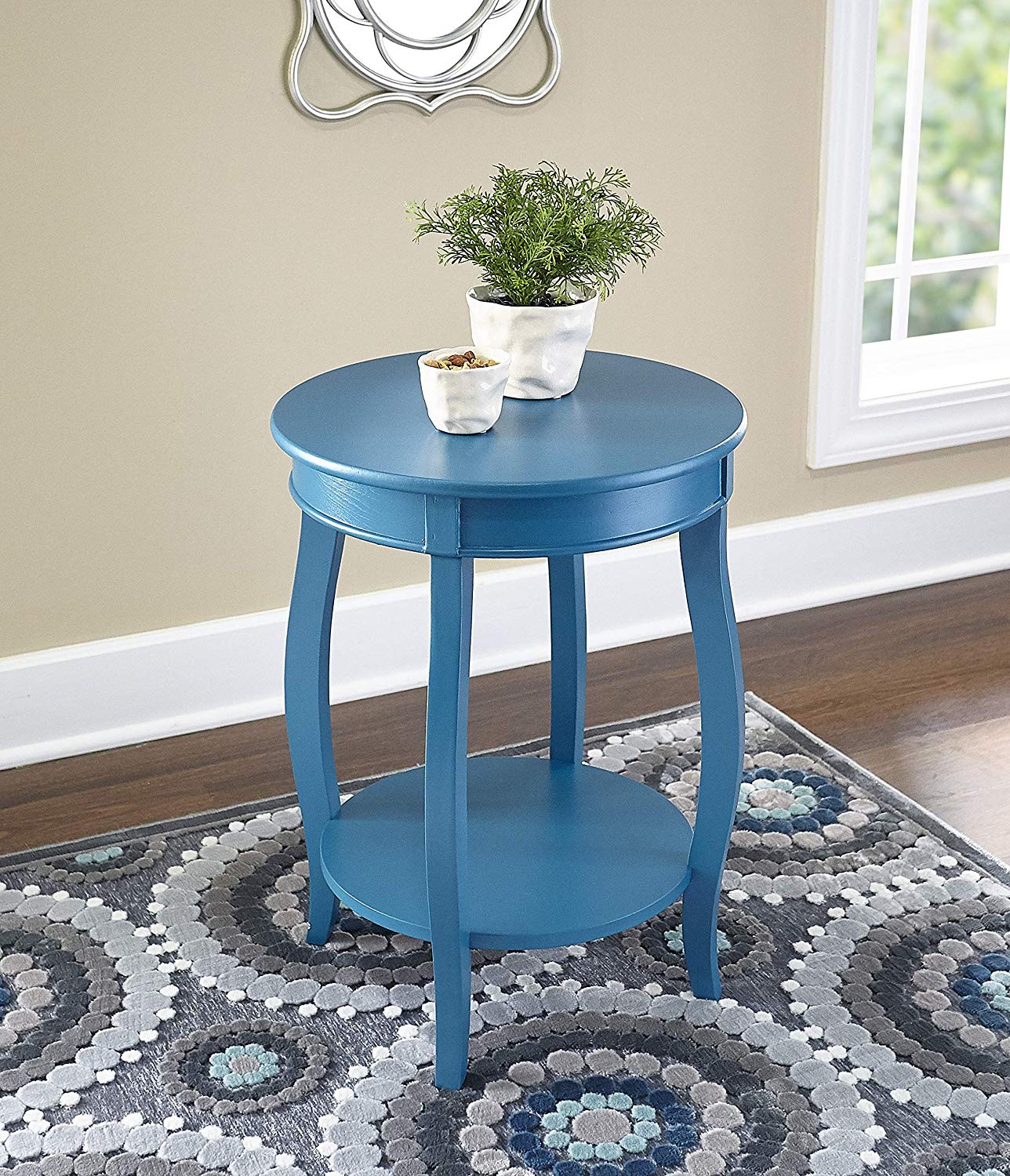 Round Shelf Table with Ample Storage Space - Home Furniture Ideas