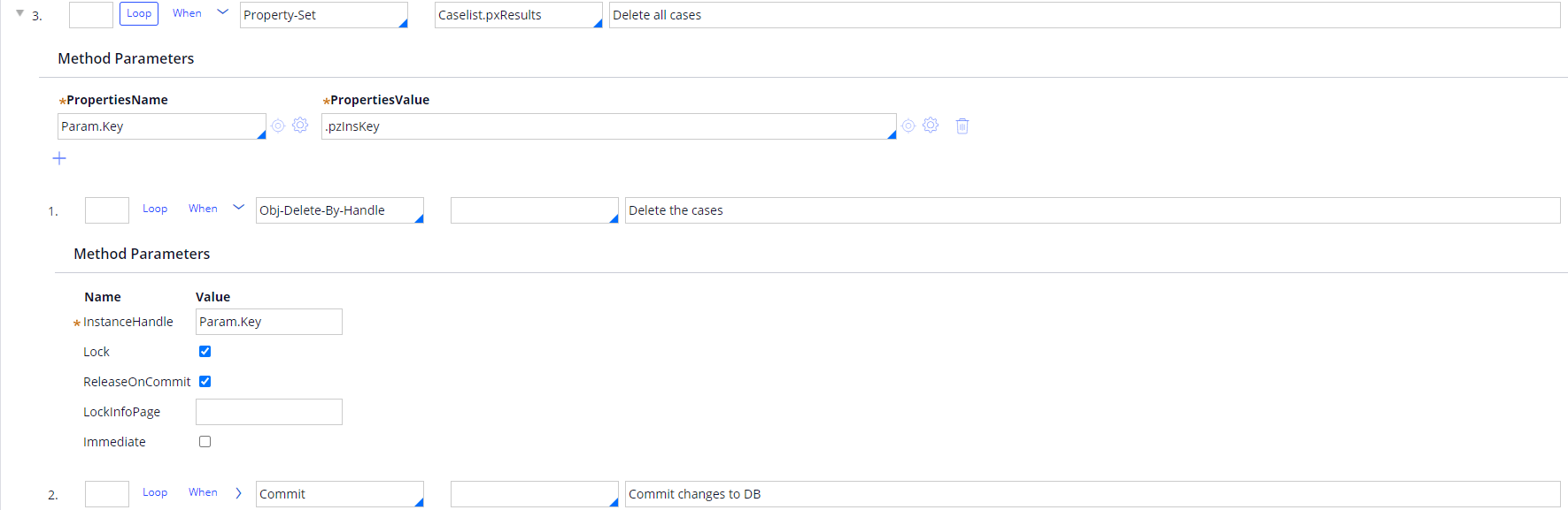 Delete a case in Pega