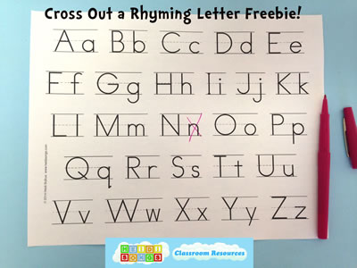 Erase-a-Rhyming LETTER! (FREEBIE!)