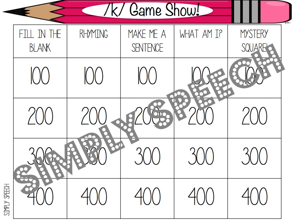 Articulation Game Show! | Simply Speech