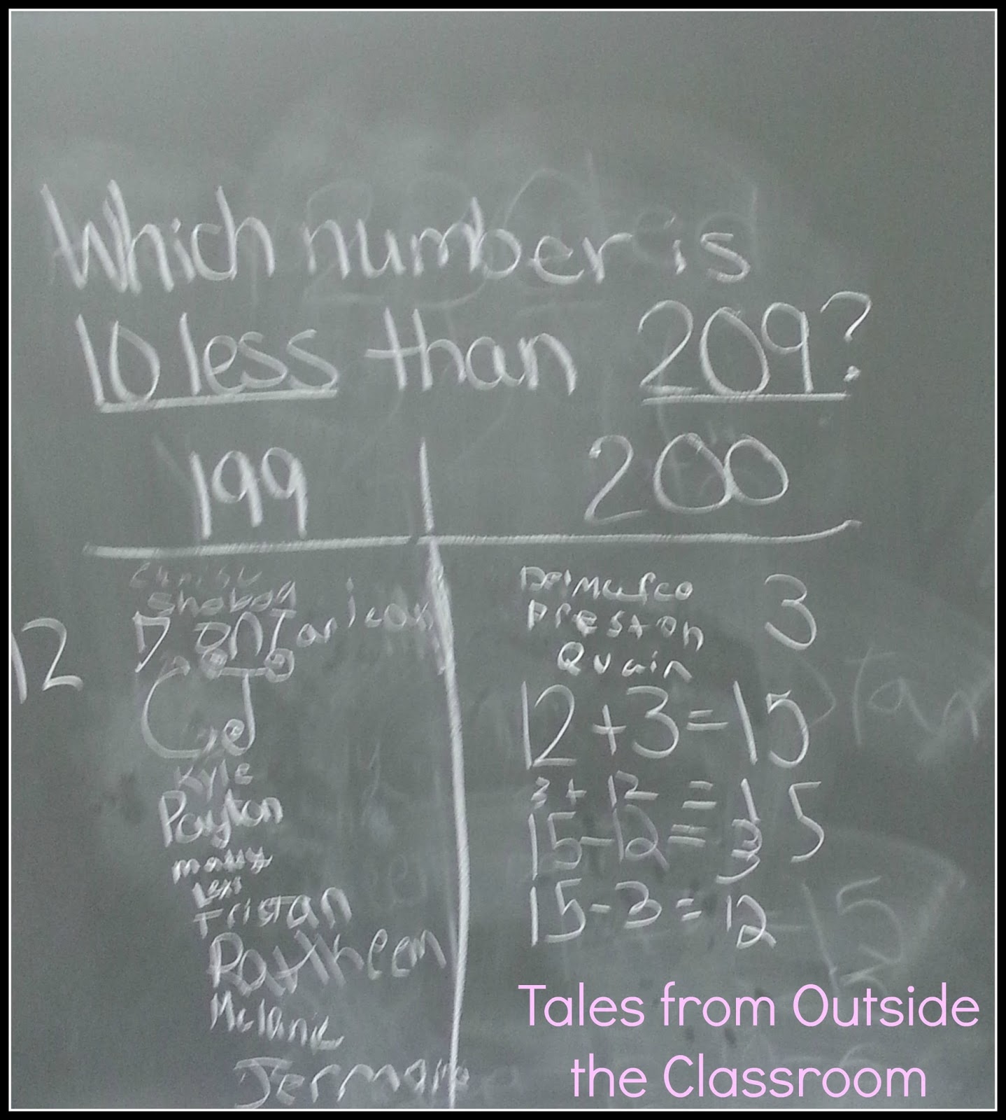 Building Math with a Sign In Board - Tales from Outside the Classroom