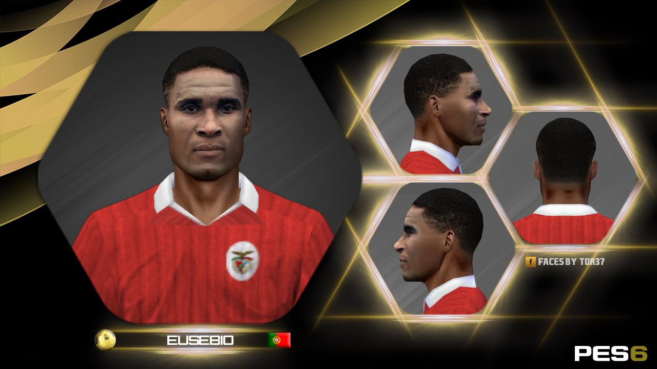 EUSEBIO / CLASSIC PLAYERS / SL BENFICA ( 60s ) ~ PES6 Faces tor37