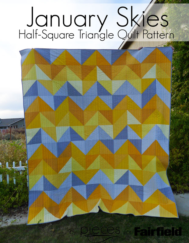 Pieces by Polly: January Skies Quilt - Free Half-Square Triangle Quilt ...