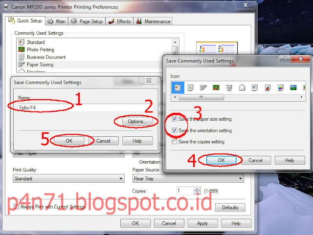 L4R45 AHMAD ELEKTRONIK: Cara menyimpan setting kertas F4/Folio di ...