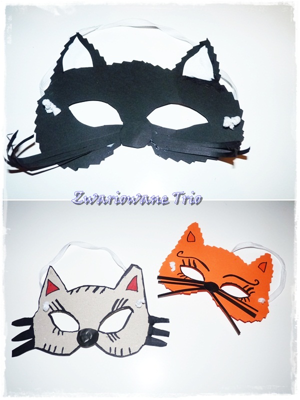 Zwariowane Trio: Dzień kota - dziecięce maski diy w 5 minut