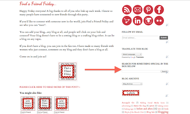 Sew Many Ways...: Blogging Tip...How to Search a Blog