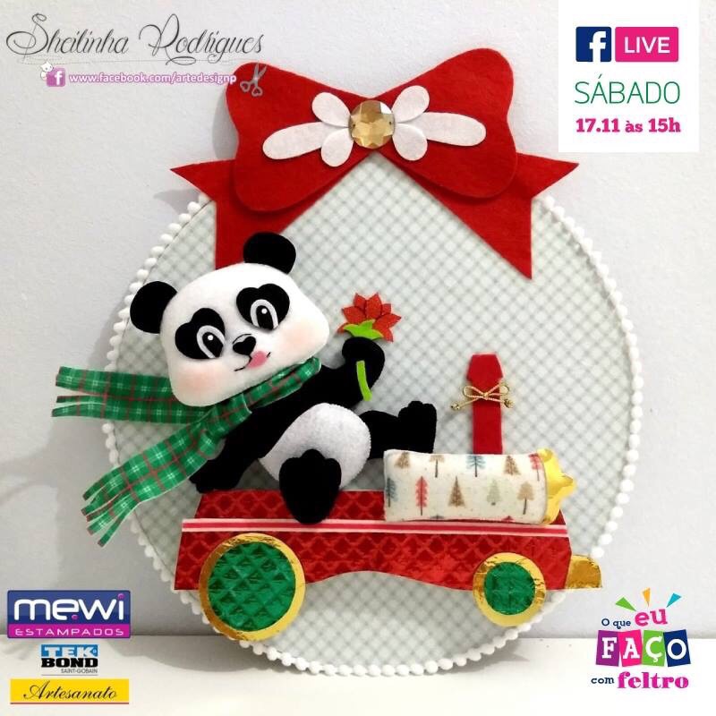 Panda felt frame - Ideas creativas