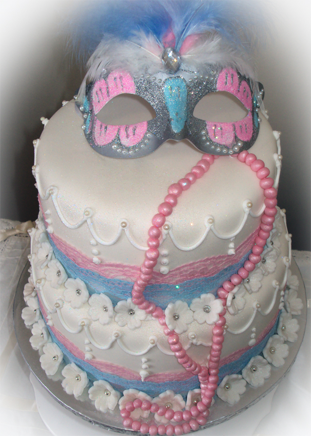 Delana's Cakes: Mardi Gras / Masked Ball Cake